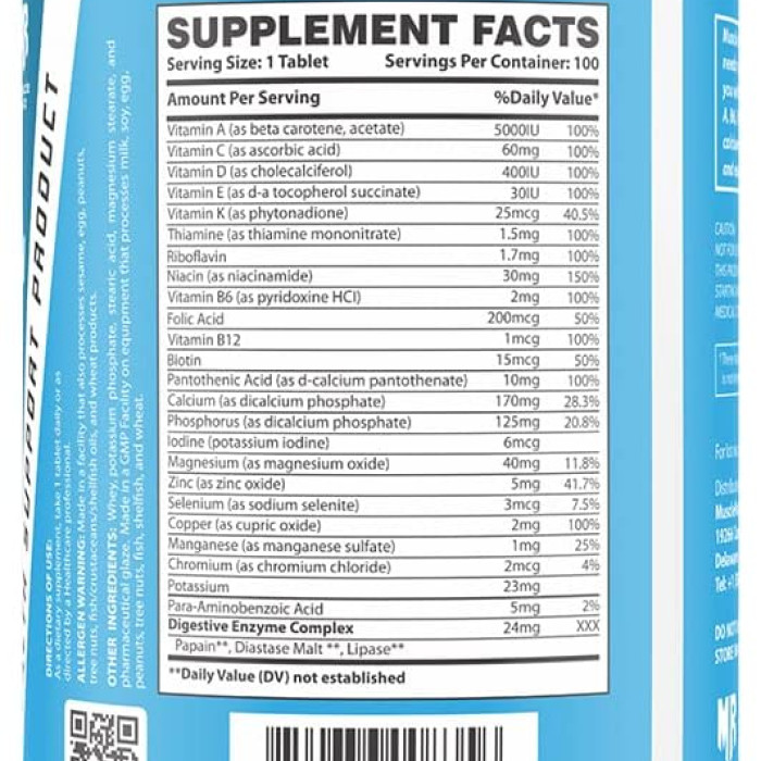 Muscle Rulz Multivitamin 100 Tab Price in Bangladesh Bd